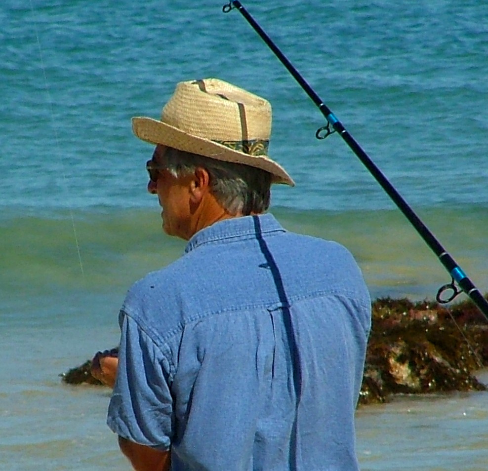Photo: Beach fisherman 001 | Halls Head Beach Walk album | ooO(PETER ...