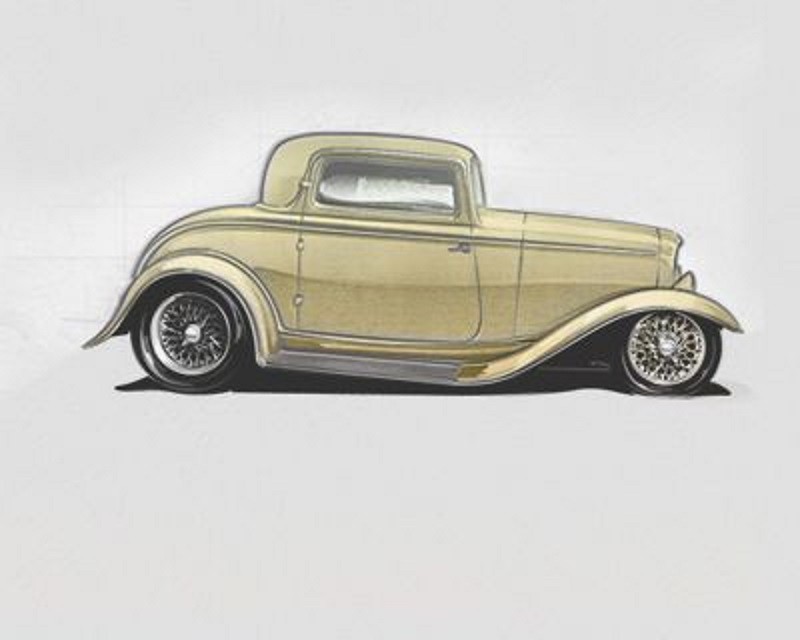 Photo: 1932 Ford Hot Rod Drawing (4) | DRAWINGS,ART WORK & CUT AWAYS ...