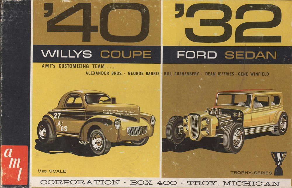 Photo: 001 | AMT '40 Willys Coupe - '32 Ford Sedan DOUBLE KIT #2532-200 ...