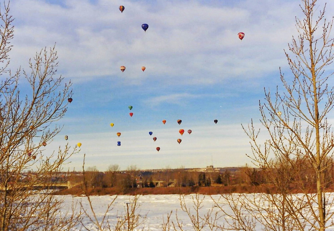 Photo: Hot Air Balloons Over Calgary's Winterfest Festival During the ...