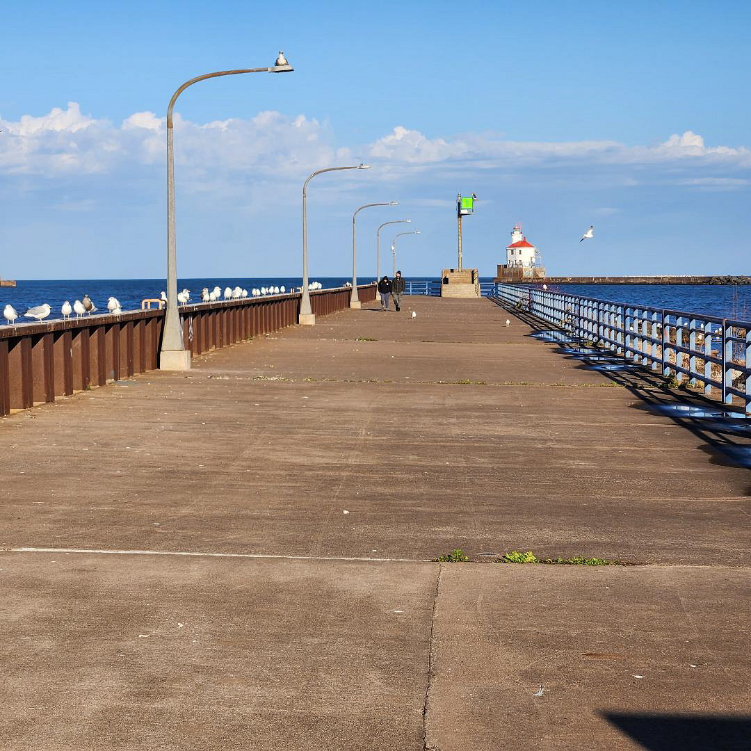 Photo: Observation Pier at Wisconsin Point at Superior, Wisconsin ...