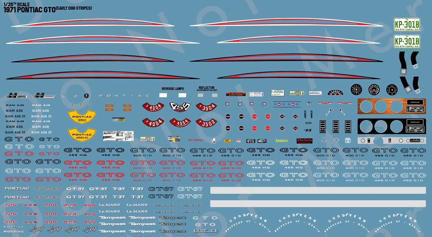 Photo: 71GTO D98 | 1971 GTO(D98 Stripes) album | RaysKits | Fotki.com ...