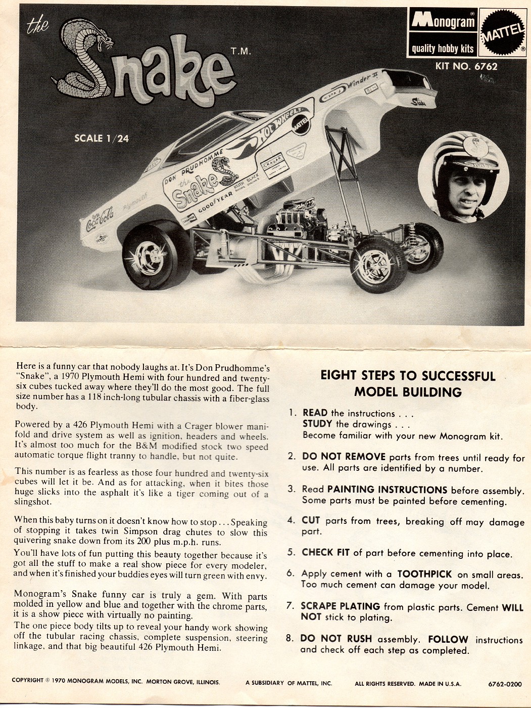 Photo: Zimg135 | MONOGRAM the Snake Plymouth Cuda Funny Car #6762 album ...