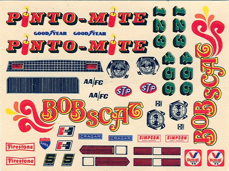 Photo: AMT Ford Pinto - Mercury Bobcat Funny Car decal | AMT Ford Pinto ...
