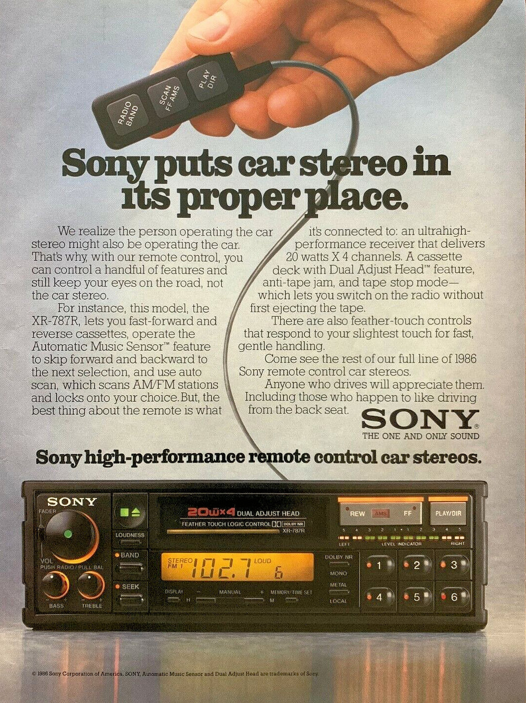 Photo: Sony 01 | Vintage Car Audio Advertising album ...