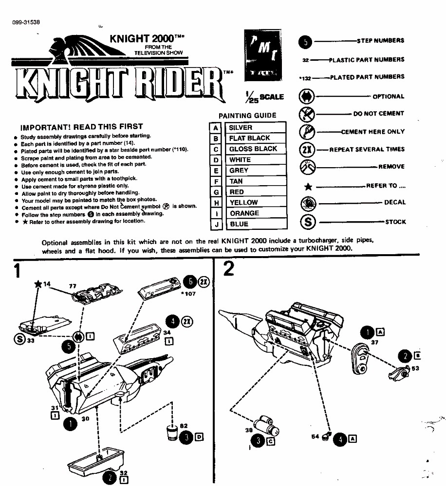 AMT Knight 2000 Knight Rider #099-31538 album | DRASTIC PLASTICS MODEL ...
