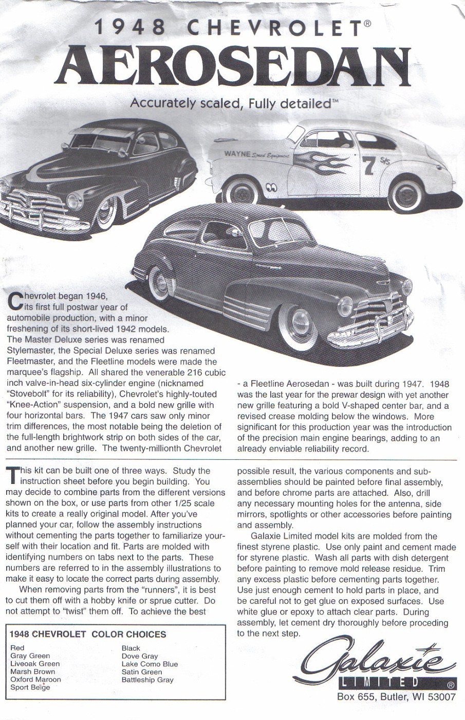 Photo: 1 | GALAXIE 1948 Chevrolet Aerosedan album | DRASTIC PLASTICS ...