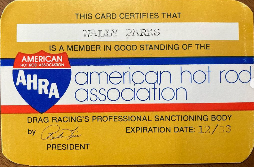 Photo: AHRA Wally Parks Card (1) | DRAG RACE MEMORABILIA album | LOUD ...