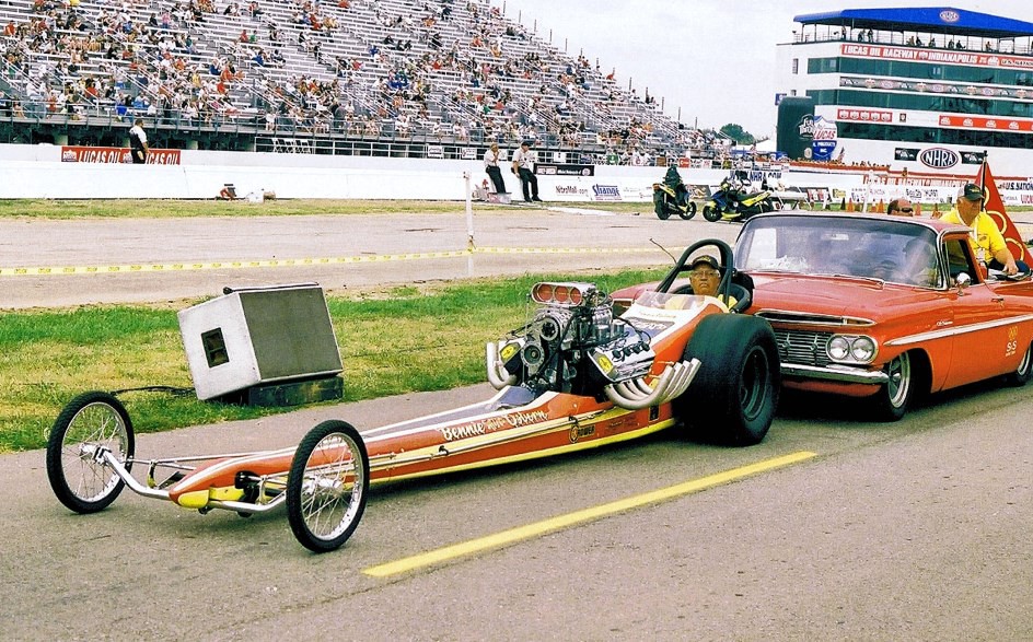 Photo: Bennie and the restored dragster that carried him to two ...