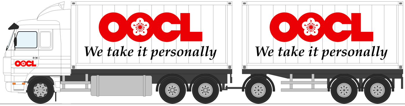 Photo: OOCL CONTAINERS SCANIA 143 6X4 X2 20ft CONTAINERS DRAW-BAR ...